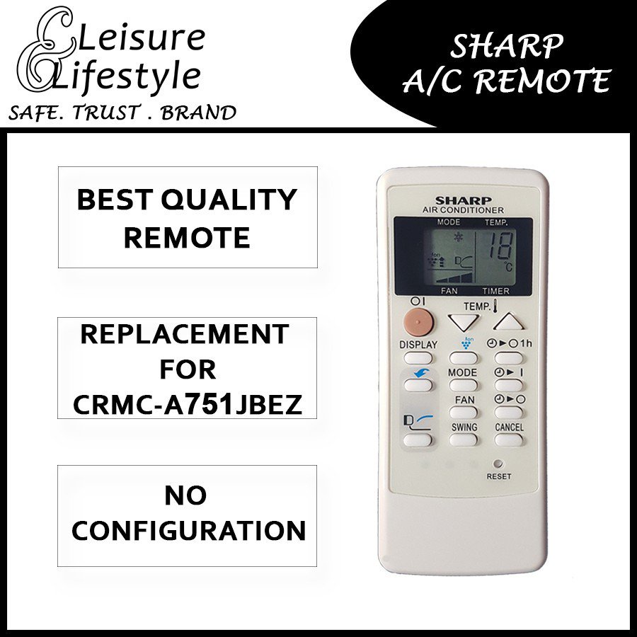 [การรับประกันสิงคโปร์] Sharp Aircon รีโมทคอนโทรล Sharp Remote CRMC ...