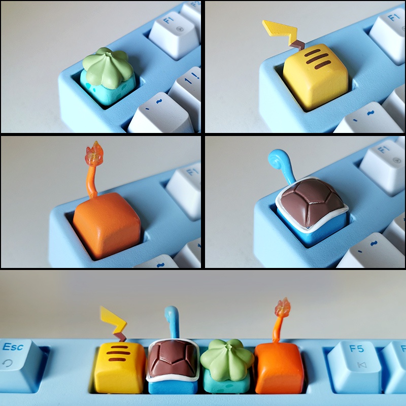 【KEYCAP】Pikachu ปุ่มกดคีย์บอร์ด พลาสติกเรซิ่น ลายปิกาจู โปเกม่อน R4 OEM ...