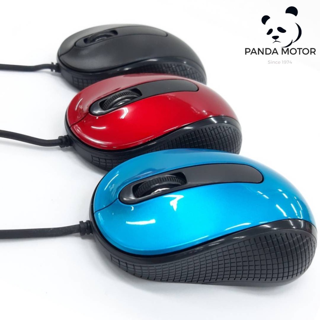 MD-18 เมาส์มีสายดีไซน์ Ergonomic จาก MD Tech มีสีฟ้า/แดง/ดำ | Shopee ...