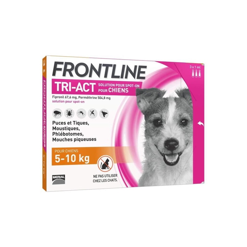 Frontline Tri-Act ยาหยดป้องกัน และกำจัดยุง เห็บ หมัด และแมงวันคอก ...