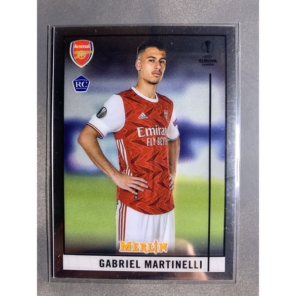 การ์ดนักฟุตบอล 2020-21 Topps Merlin Chrome #24 Gabriel Martinelli RC ...