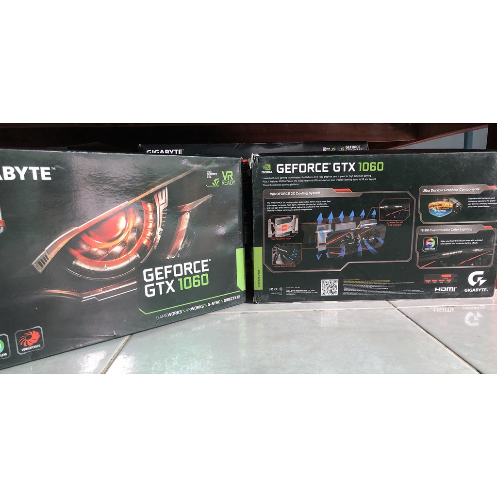 การ์ดจอมือสอง Gigabyte GeForce GTX 1060 D5 6G | Shopee Thailand