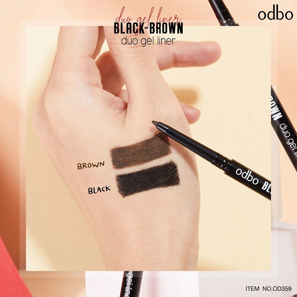 ODBO Black-Brown Duo Gel Liner 0.2g #OD359 โอดีบีโอ อายไลเนอร์แบบออโต้. | Shopee Thailand