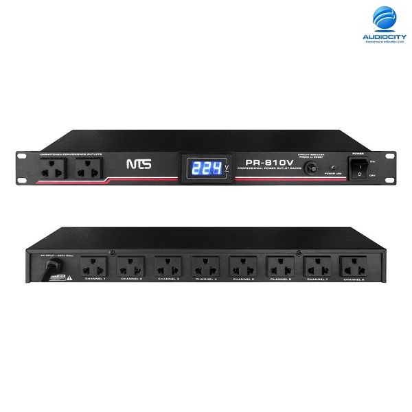 NTS PR-810V ปลั๊กไฟใส่ตู้ Rack ขนาด 10 ช่อง | Shopee Thailand