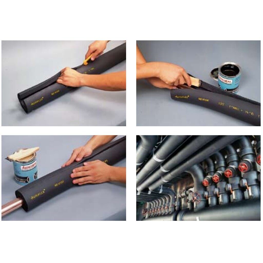 กาวทาท่อยางดำ ยี่ห้อ AEROSEAL ขนาด 700 g. ทาฉนวนยางหุ้มท่อแอร์ ติดแน่น ทนนาน กาวยางดำ กาวทาท่อ ...