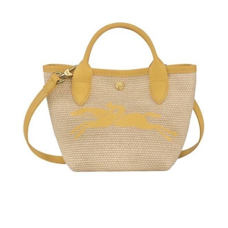 แท้💯%👜 New Arrival 2022 Longchamp Le Pliage Paris-St Tropez Handtasche สีเหลือง | Shopee Thailand