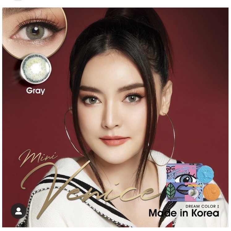คอนแทคเลนส์ รุ่น Mini Venice gray (Dreamcolor) มีค่าสายตาตั้งแต่ 0.00-5.00 [กรอกโค้ด UVAEAPK ลด ...