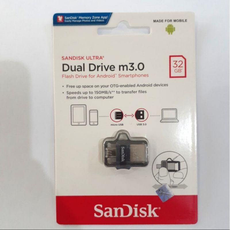 Sandisk OTG MICRO 16GB Flashdisk - FD OTG SANDISK MICRO 16GB Official ...