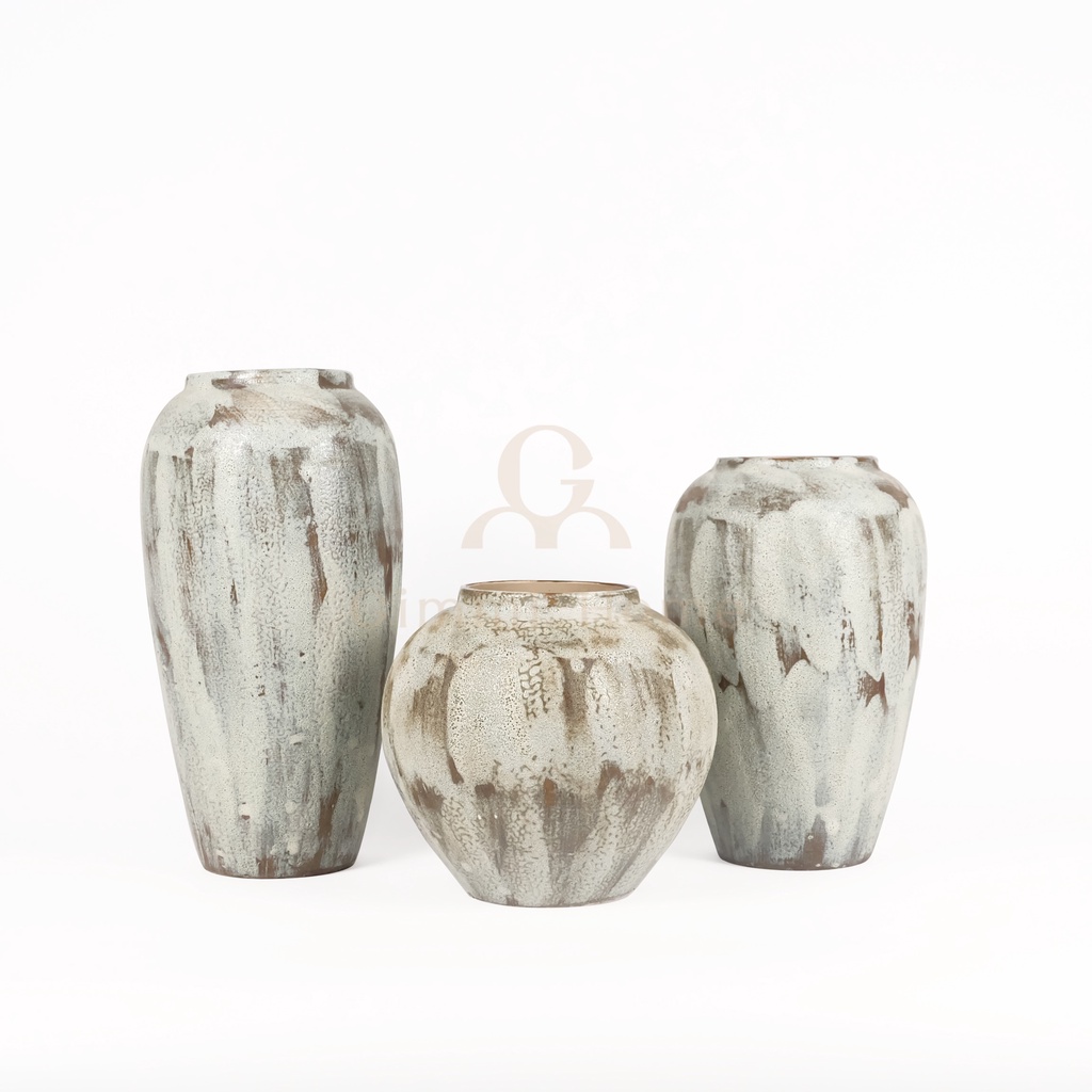 Gimmi Home แจกันดินเผา แจกันแต่งบ้าน (สินค้าพร้อมส่ง!!) Ceramic Vase V ...