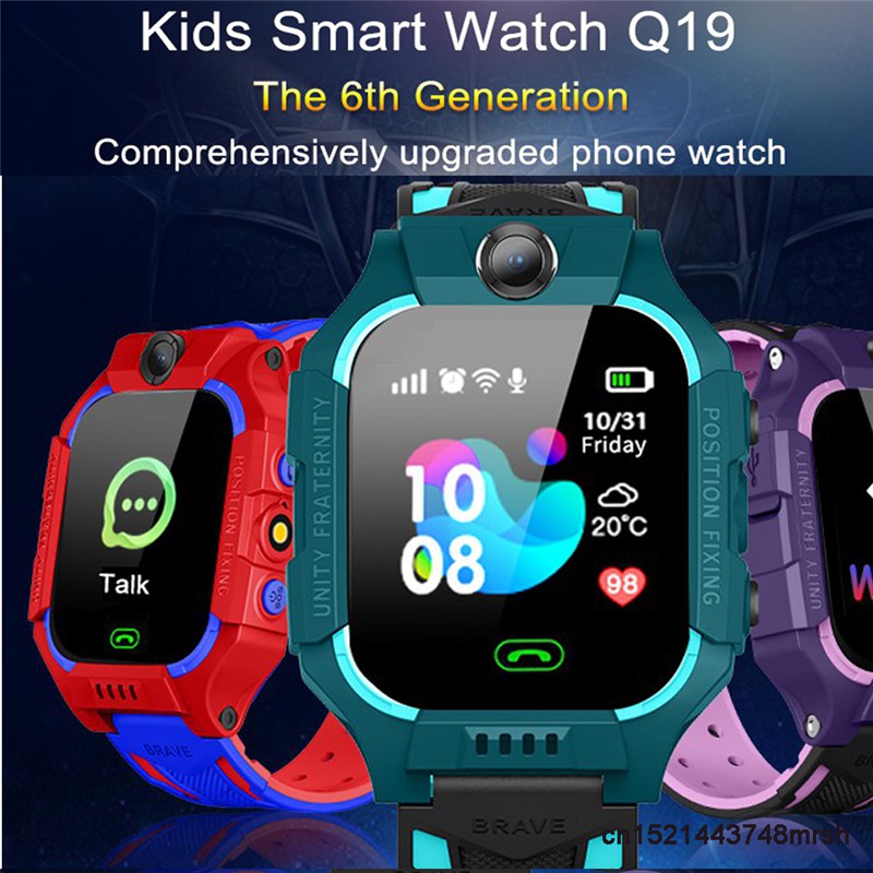 กันน้ำ Q19 เด็กดูสมาร์ท LBS ตำแหน่งที่แม่นยำปุ่มเดียว SOS กล้องระยะไกล ...