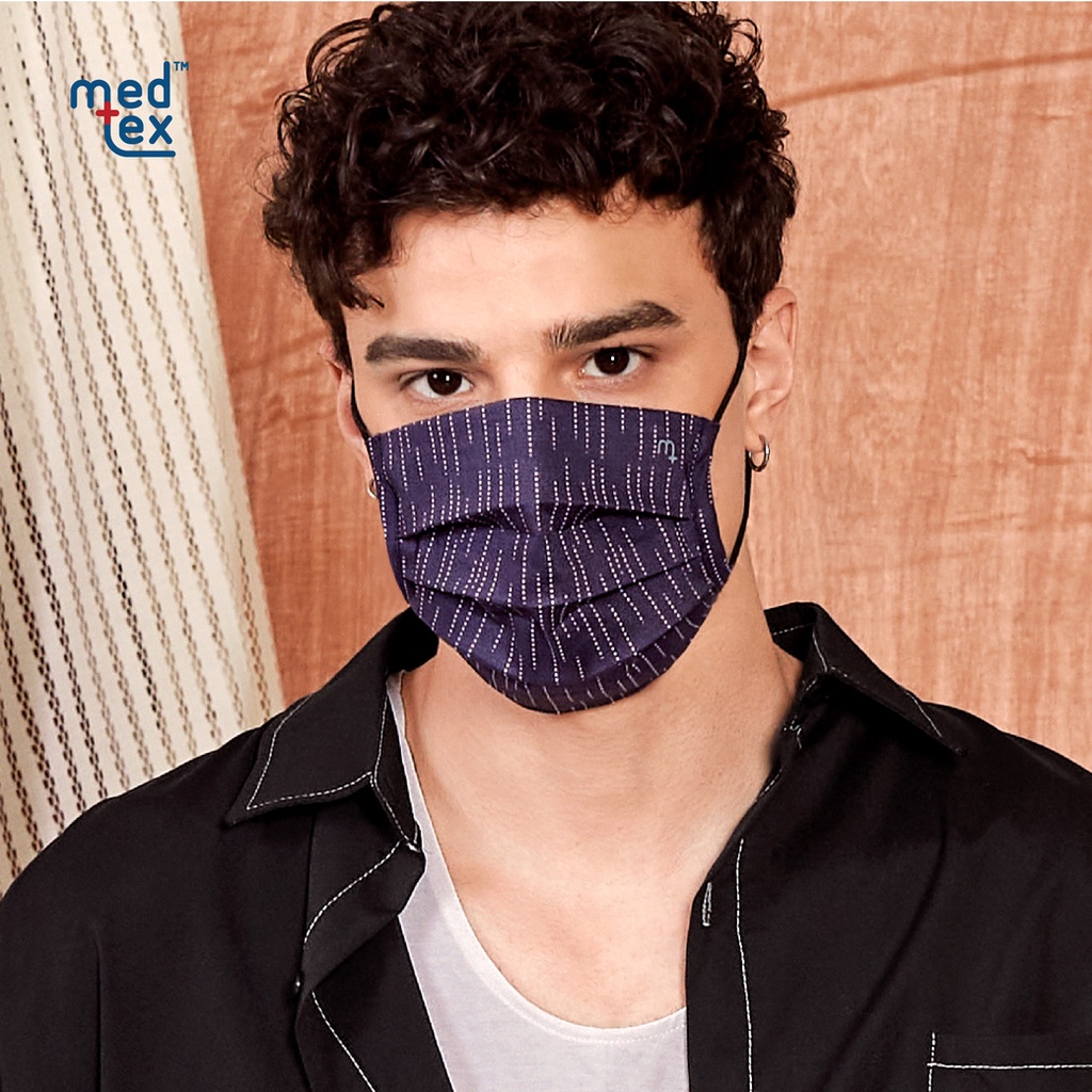 Medtex หน้ากากผ้า รุ่น Indigo (ไม่มีสายคล้อง) สายฝน | Shopee Thailand