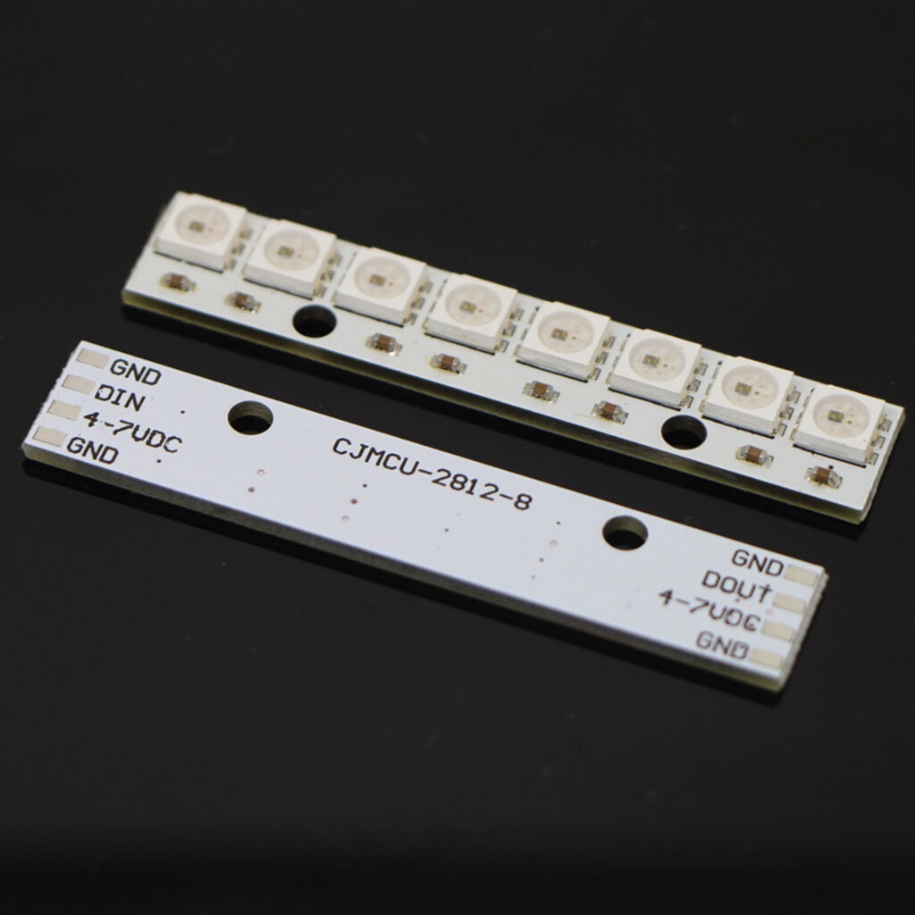 NeoPixel Bar 8 WS2812 RGB LED White PCB | Shopee Thailand