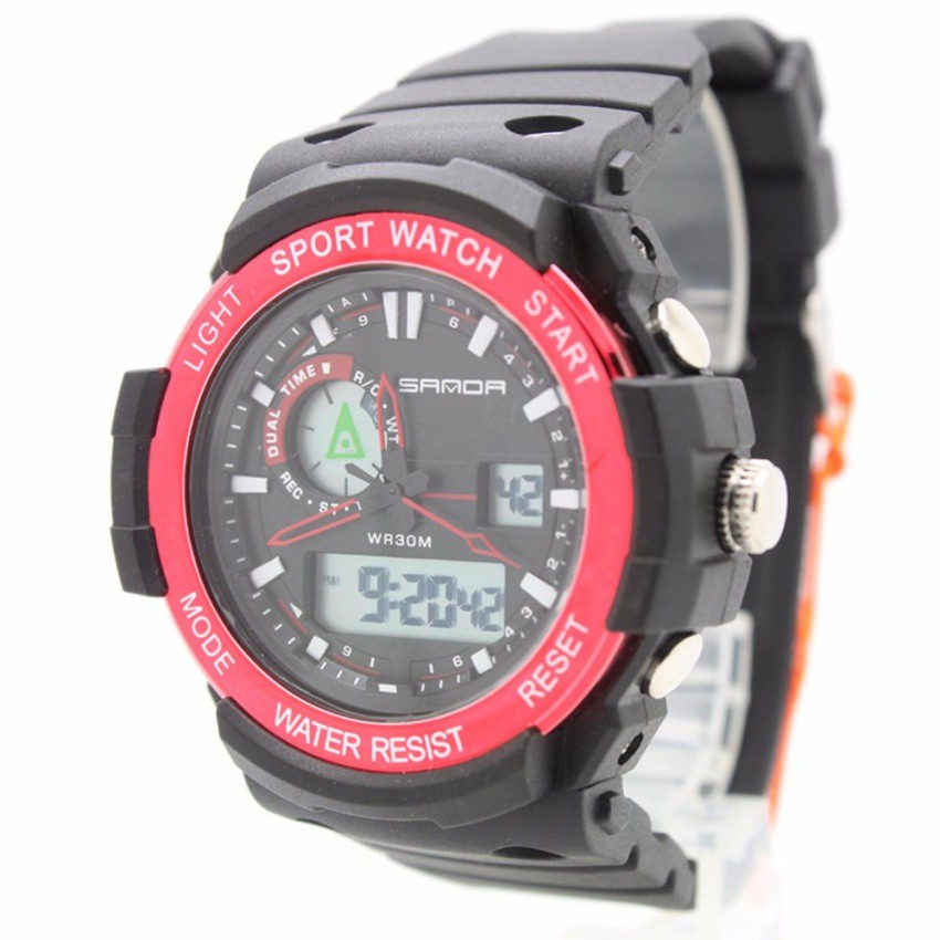 Sport Watch SAMDA (2 TIME) นาฬิกา สายยาง 2 ระบบ Digital และเข็ม SM2-3 ...