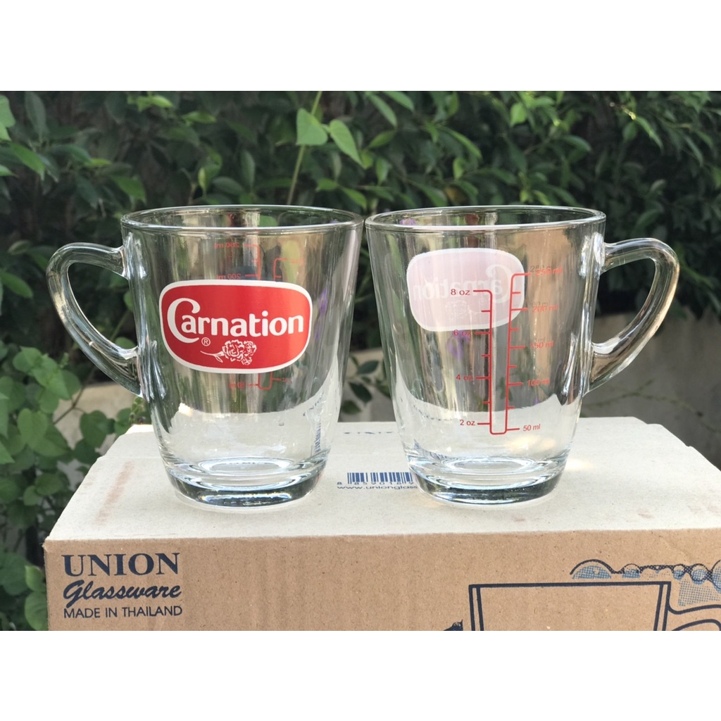 (ราคาส่งยกลัง 6 ใบ)แก้วตวงเดอะซัน คาร์เนชั่น การ์ตูน มีหูจับสเกล 8oz / 250ml /1Cup | Shopee Thailand