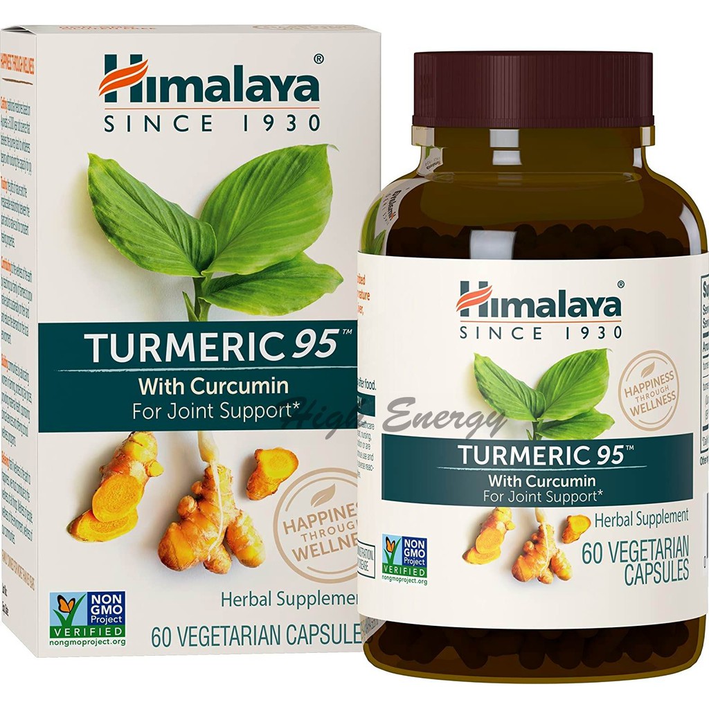 Himalaya, TURMERIC 95™ With Curcumin For Joint Support*, 60 Vegetarian ...