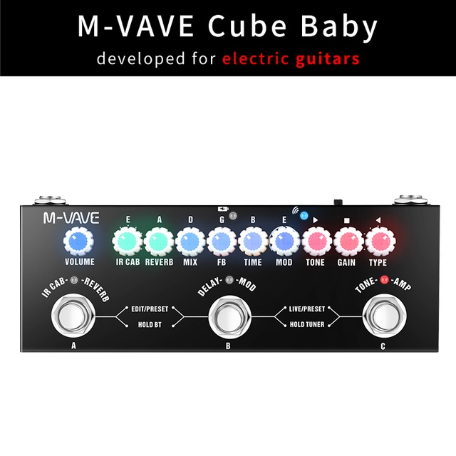 Cuvave/m-vave Cube เอฟเฟคกีตาร์ไฟฟ้า เบส สต็อมบ็อกซ์ เอฟเฟคกีตาร์ | Shopee Thailand