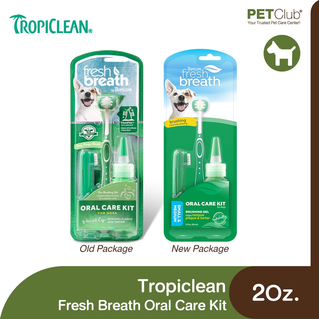 [PETClub] Tropiclean Fresh Breath Oral Care Kit for Dogs - ชุดเจลกำจัดหินปูน (2 Oz.) | Shopee ...