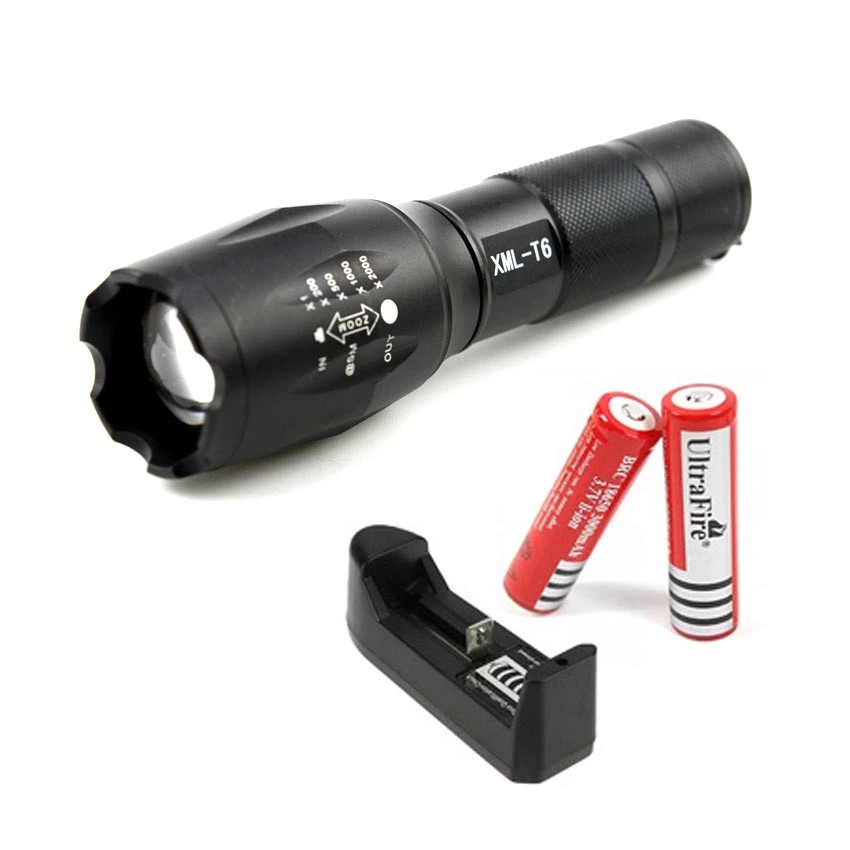 ไฟฉายซูมชาร์จ Ultrafire รุ่น Cree Xm L T6 1 1000lm 5 ระบบ Shopee Thailand