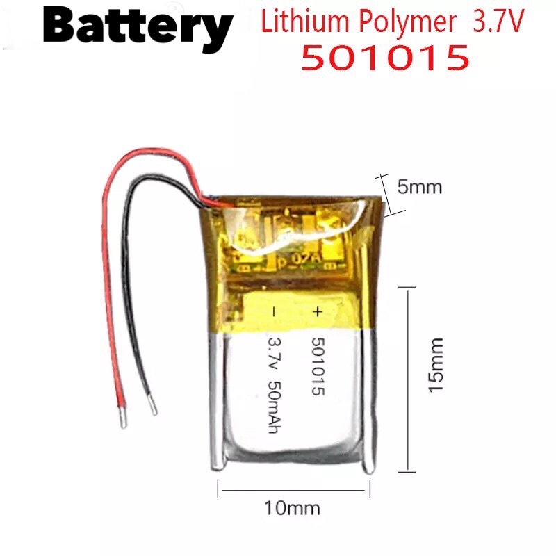 501015 3.7v 50mAh polymer battery แบตเตอรี่ หูฟัง บลูทูธ | Shopee Thailand