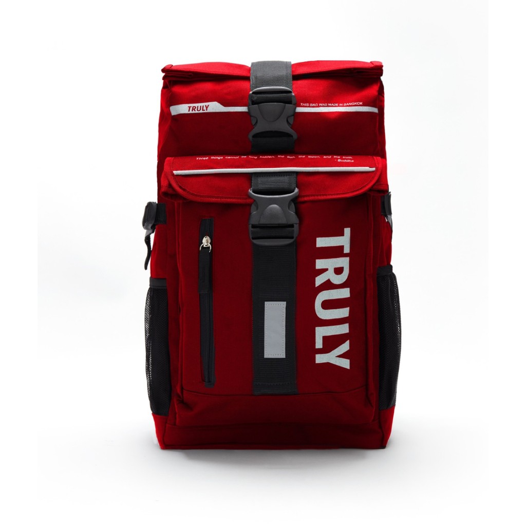 TRULY แบกสีแดง กระเป๋าเป้ BACKPACK REFLECTIVE BAG | Shopee Thailand