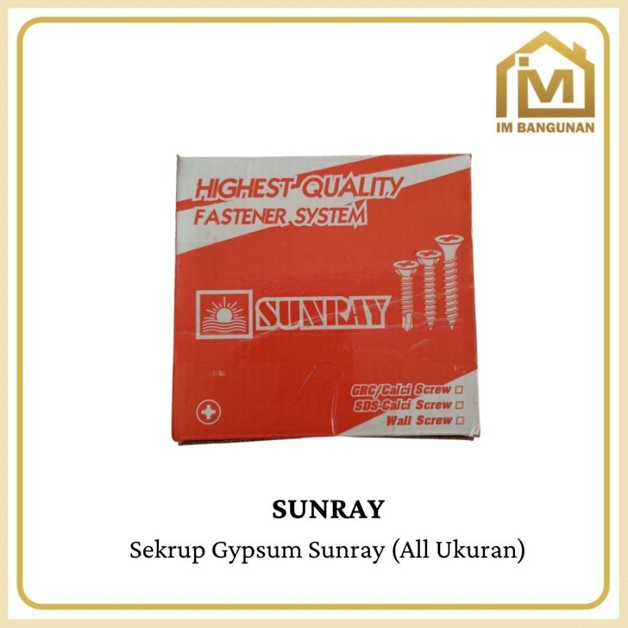 Sunray สกรูยิปซั่ม/Sunray Sharp Drywall สกรู 1 นิ้ว - 2 นิ้ว | Shopee ...