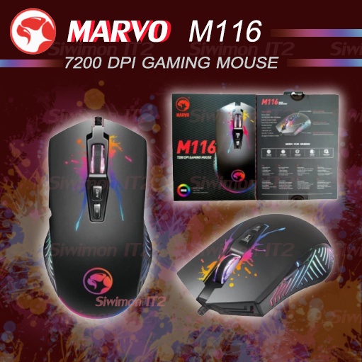 MOUSE MARVO M116 720 DPL Gaming with RGB | Shopee Thailand