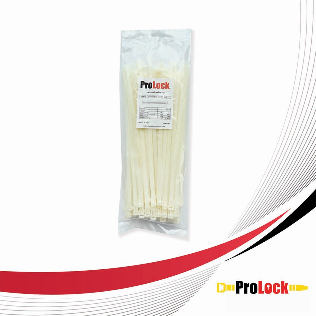 ProLock เคเบิ้ลไทร์ปลดล็อคได้ 12 นิ้ว (สีดำ/สีขาว/สีฟ้า) | Shopee Thailand