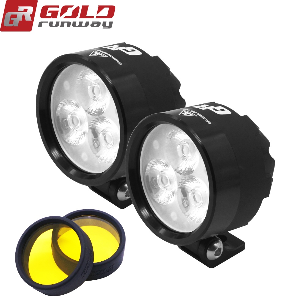 GOLDRUNWAY Moto LED Work Spot Light 18W 2400 Lumen Motorcycle Auxiliary ...