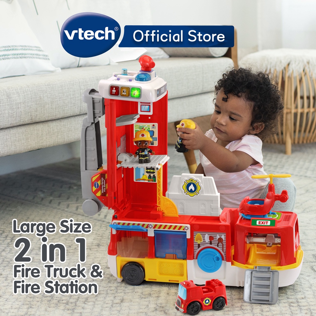 VTech 2 in 1 Big Size Fire Truck & Fire Station 【Helping Heroes Fire ...