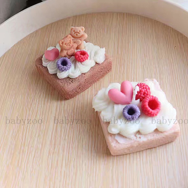 แม่พิมพ์ซิลิโคน ทรงสี่เหลี่ยม ลายหมี สําหรับทําเค้ก บิสกิต ขนมปัง ลูก ...