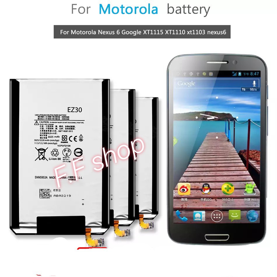 แบตเตอรี่ Moto Google Nexus 6 XT-1100 XT1103 XT1110 XT1115 EZ30 3220mAh | Shopee Thailand