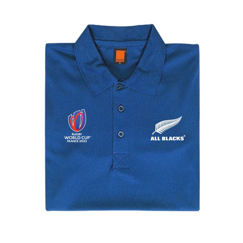 All BLACKS NEW ZEALAND RUGBY WORLD CUP 2023 เสื้อโปโล ไมโครไฟเบอร์ 100% ...