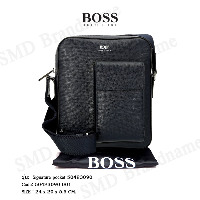 HUGO BOSS กระเป๋าสะพายข้างผู้ชาย รุ่น Signature pocket 50423090 Code ...