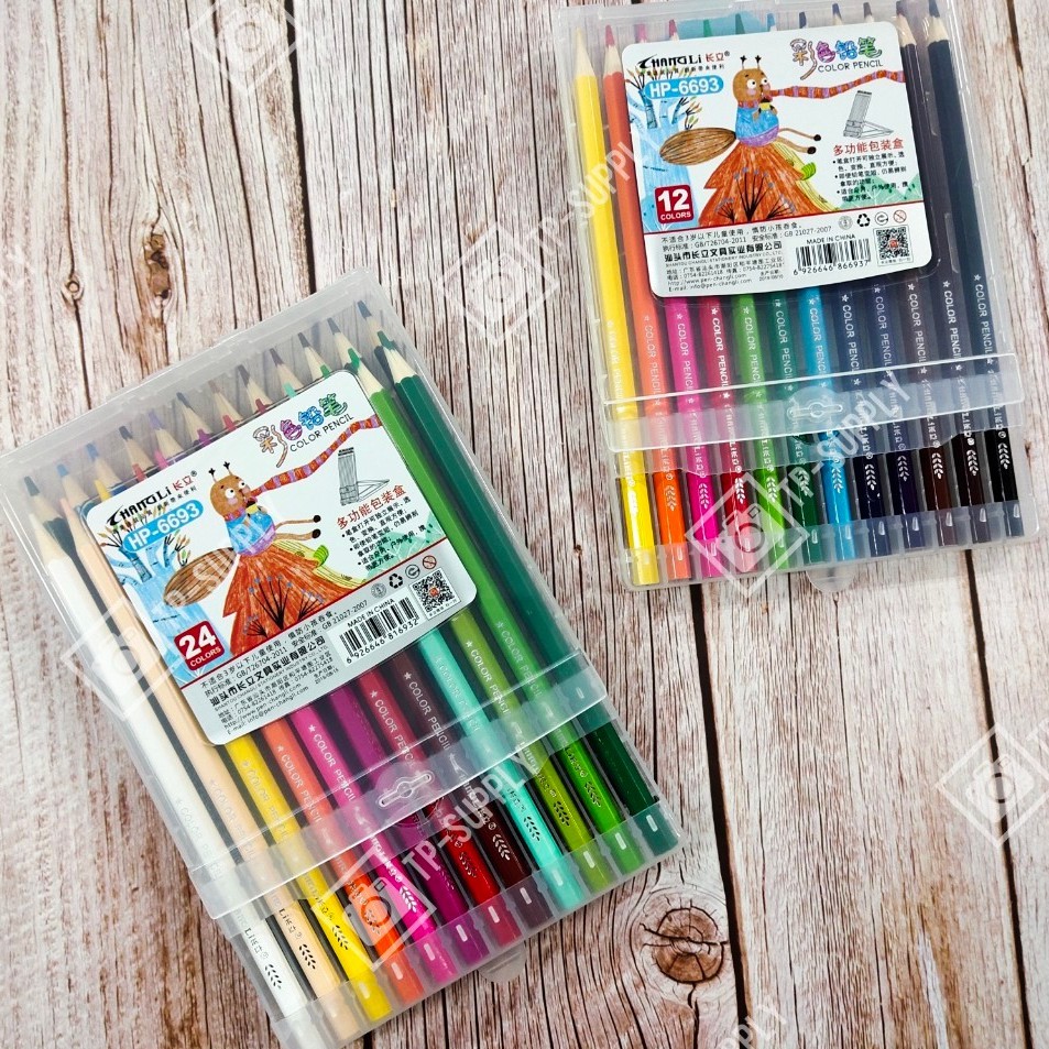 สีไม้ด้ามสี รุ่น HP-6693 กล่องพับพร้อมใช้เป็นระเบียบ มีให้เลือก 12สีและ ...