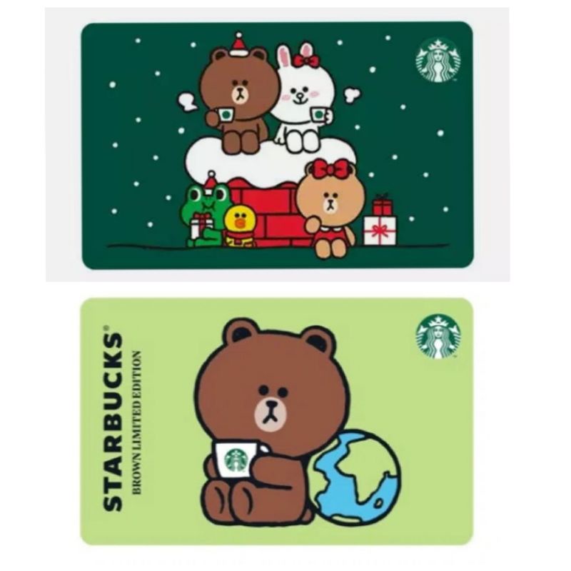 Starbucks Line Friends Collection Card in Thailand บัตรกระดาษ สตาร์บัค ...