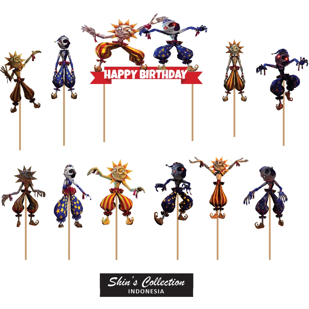 ชุดท็อปเปอร์ Moondrop vs sundrop Cake บรรจุ 11 ชิ้น | Shopee Thailand