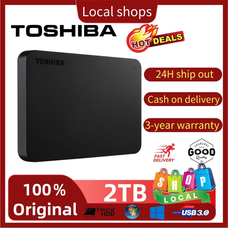 [Local Shop] ฮาร์ดไดรฟ์ภายนอก Toshiba 2TB HDD 1T 2T 2TB ดิสก์พกพา2.5นิ้ว USB 3.0ฮาร์ดไดรฟ์ ...