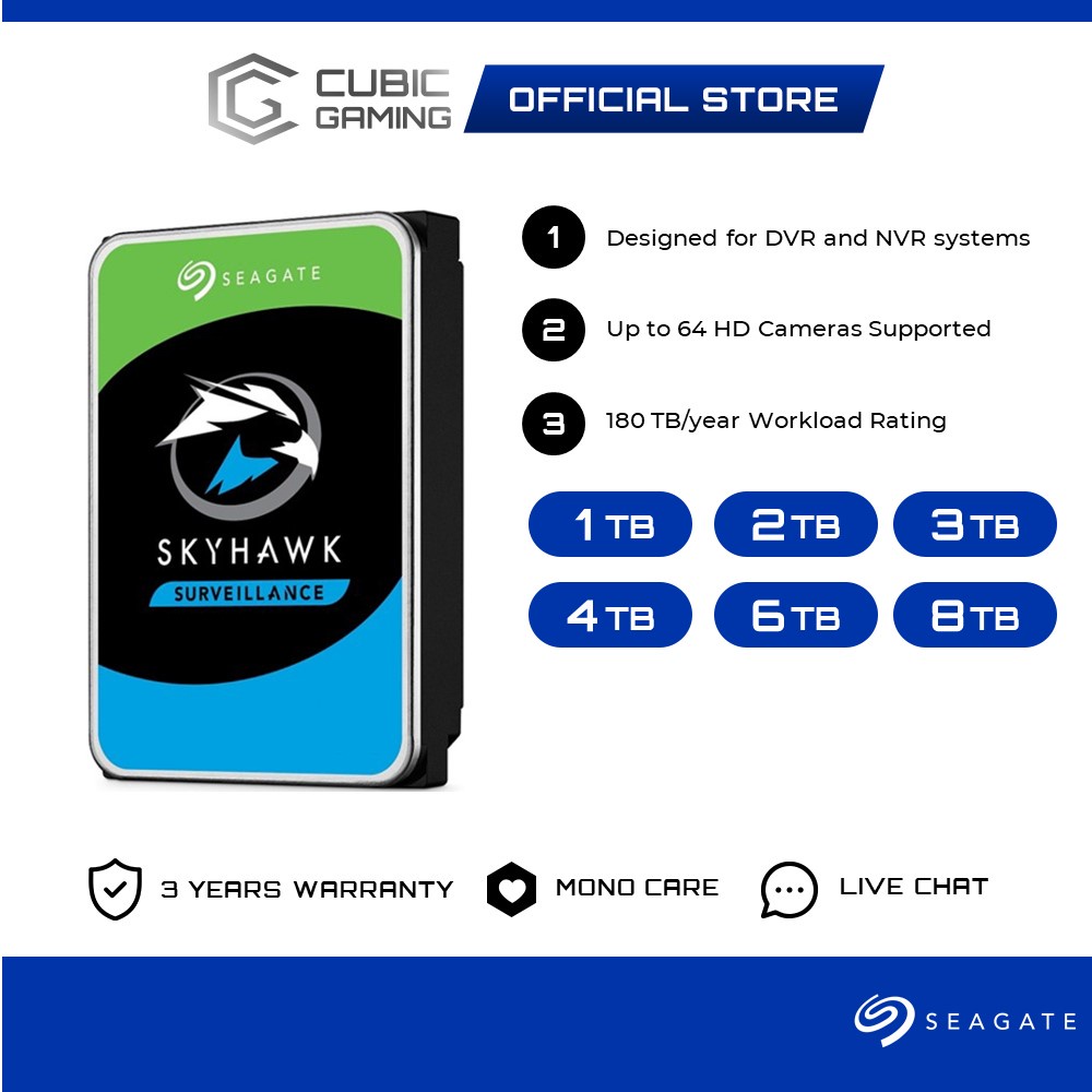 Seagate Skyhawk CCTV hard disk 3.5 "HDD surveillance Hard Drive SATA ...