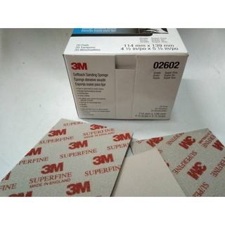 3M 3M 02602 ฟองน้ำกระดาษทราย เบอร์ 500-600 ขนาด 114x139 มม. (Superfine ...