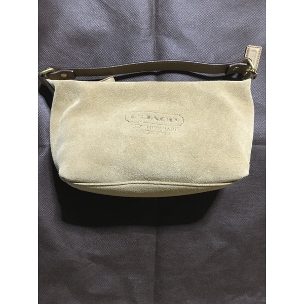 กระเป๋าถือ Coach แท้ หนังกลับสีน้ำตาล กระเป๋าหนังแท้ หนังวัว พร้อม ...