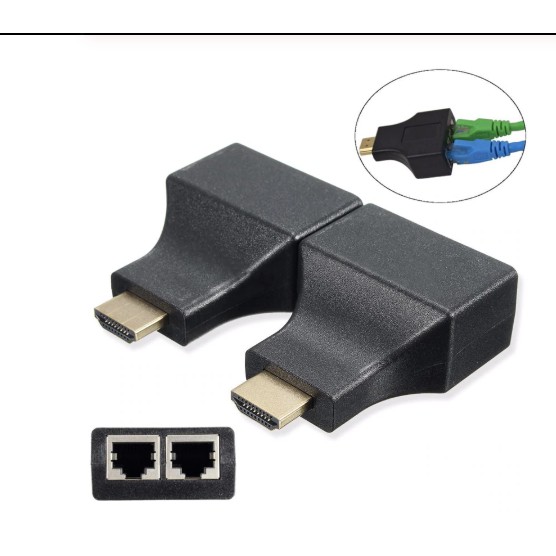 1 Pair HDMI Dual RJ45 CAT5E CAT6 UTP LAN Ethernet HDMI Extender ...