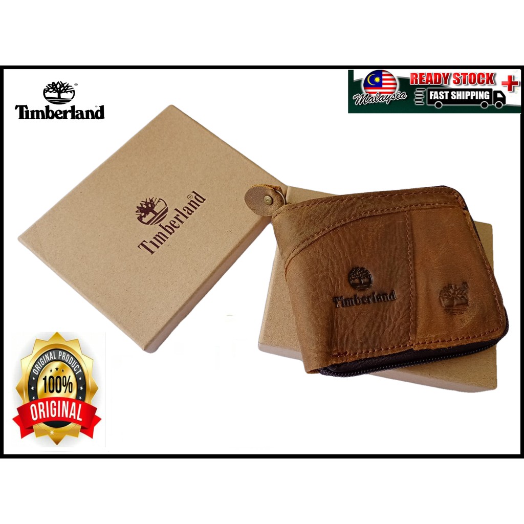 TIMBERLAND Zipper Leather Quality Wallet - Dompet Kulit | Shopee Thailand