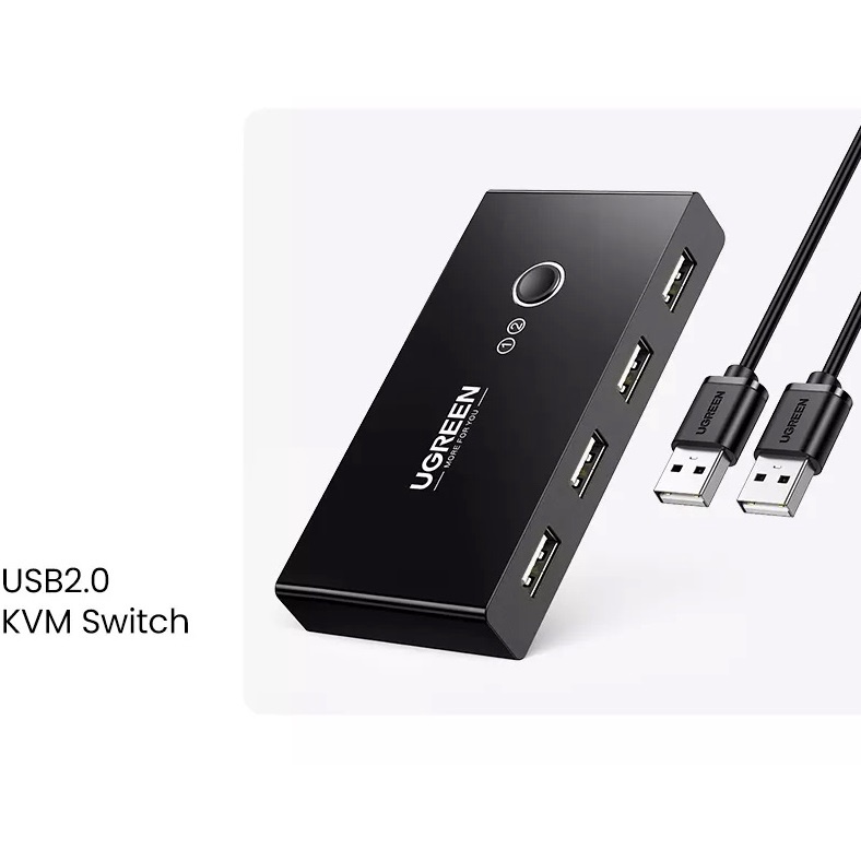 UGREEN(30768) USB Switch Selector, 2 Computers Sharing 4 USB Devices USB 2.0 Peripheral Switcher ...