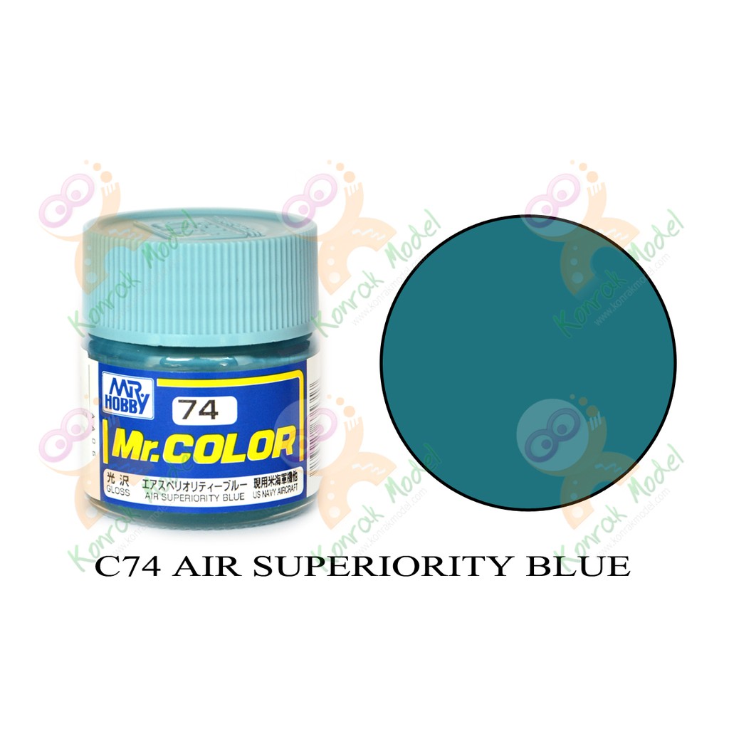 สีสูตรทินเนอร์ Mr.hobby Mr.color C74 Air Superiority Blue Gloss 10ml ...