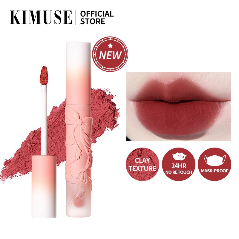 Kimuse ลิปสติกเนื้อแมทกํามะหยี่ติดทนนาน | Shopee Thailand