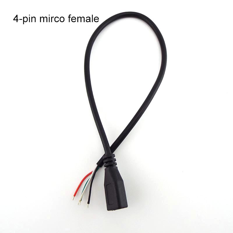 สายเคเบิลเชื่อมต่อพาวเวอร์ซัพพลาย 2-pin 4-pin Micro USB 2.0 Type-C AUX ...