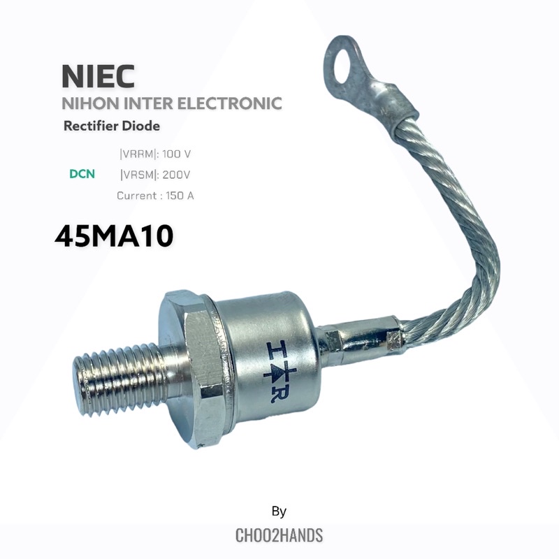 45MA10 Rectifier Diode 1 Phase 150A 100V V(RRM) DCN Silicon Nihon Inter Electronics (NIEC) *ส่ง ...