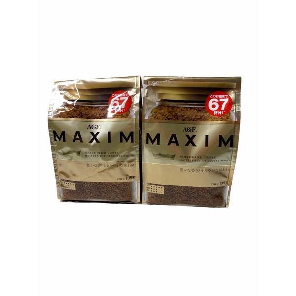 MAXIM Freeze Dried Coffee,แม็กซิม กาแฟนำเข้าจากญี่ปุ่น ORIGINAL GOLD ชนิดถุงเติม รุ่น 135g M ...