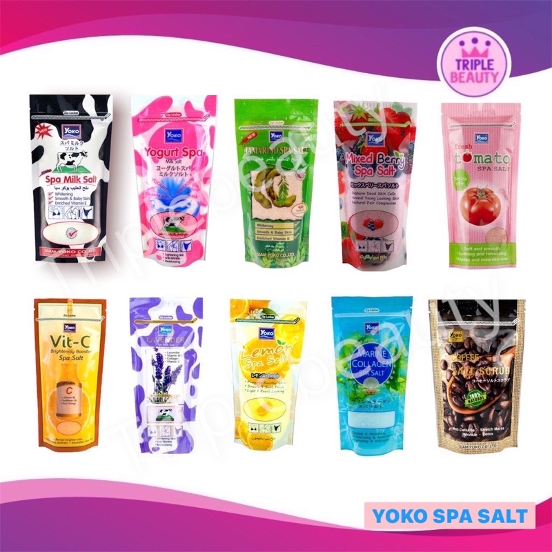 โยโกะเกลือสปาขัดผิว Yoko Spa Salt 10 สูตรยอดนิยม ค่าส่งถูก🎈 ล็อตใหม่ 🎈 ...