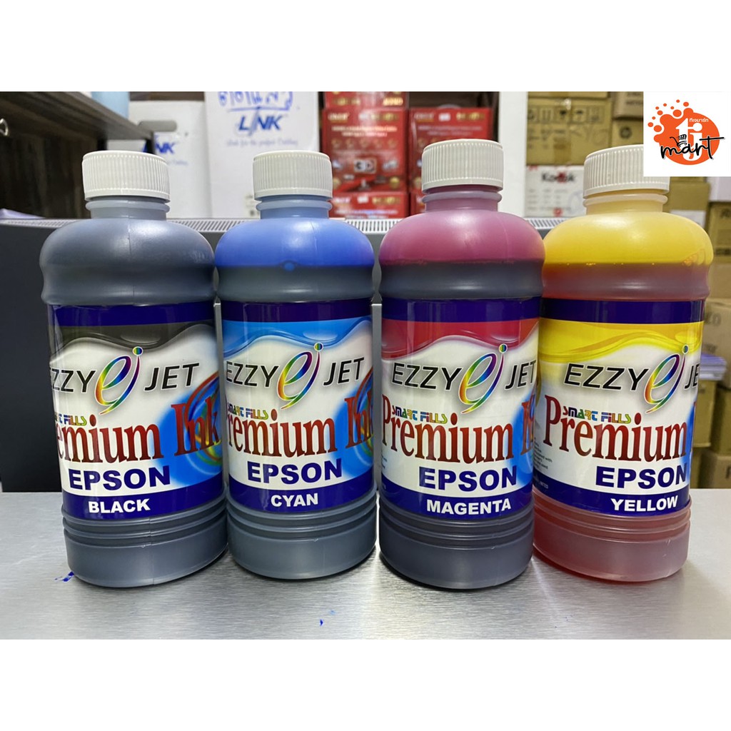 น้ำหมึกพิมพ์ INKJET Ezzy jet 500 ml. ใช้เติมเครื่องพิมพ์ EPSON ชุด 4 ขวด (ฺBK,C,M,Y) | Shopee ...
